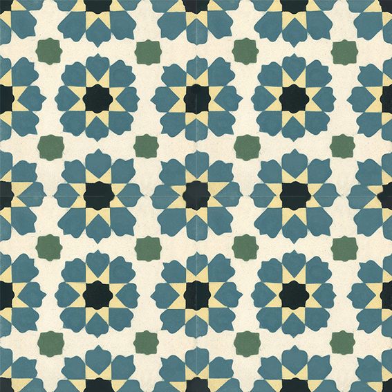 Studio Cement Tile | Moorish Blue | Cement Tiles in Stock ready to ship